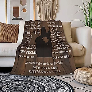 BMDLSPV Gifts for Dad from Daughter to My Dad Blanket Best Gift for Fathers Day Birthday Christmas Valentines Day Bday Present Idea for Father Husband Men Him Healing Thoughts Throw Blanket 60''x50''