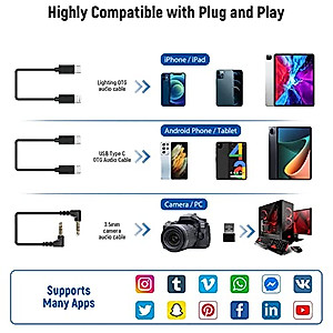 Neewer 2 Pack Wireless Lavalier Microphone with Charging Case, Clip On External 2.4G Mini Mic Compatible with iPhone iPad Android Camera Laptop, 20h Nonstop Working for YouTube Vlog Interview Podcast