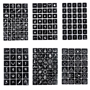 778pcs Temporary Tattoos Stencils, 20 Sheets Reusable Boys and Man Glitter Tattoo Kit Templates Face Painting Stencil Body Design Stencil Pack for Adults Girls Women Kids Teenager Adultssigns Man