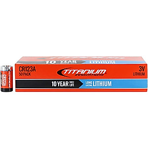 TITANIUM INNOVATIONS CR123A 3V Lithium Battery - Box of 50