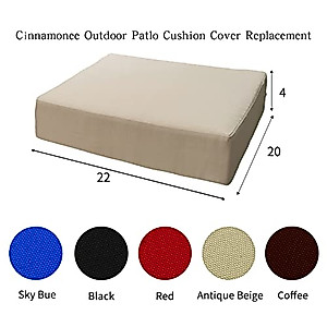Thick Plastic Outdoor Chair Protectors Cushion Covers Extra Large Chair Seat Slipcovers for Living Room Sofas Couches Loveseats, Grey Beige, 4 Count (Pack of 1)