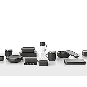 Brabantia Make & Take Cutlery Set with Case (Set of 3) Travel Knife, Spoon, & Fork, Hygienic Compact Design, Stainless Steel, Dishwasher Safe