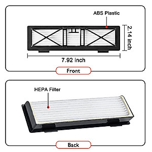 Replacement Parts Kit - 1 Main Brush 4 Side Brushes 4 High Efficiency Filters for Neato BotVac D Series -Vacuum Cleaner Brush Filter Replenishment Accessory