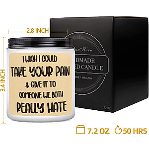 AharHora Get Well Soon Gifts for Women Scented Candle Feel Better Encouragement After Surgery Recovery Grieving Condolence Divorce Sorry for Your Loss Cancer Patient Her