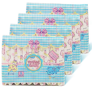 Littleforbig Adult Printed Diaper 40 Pieces (4 Packs) - Vintage Baby (Large 36"-46")