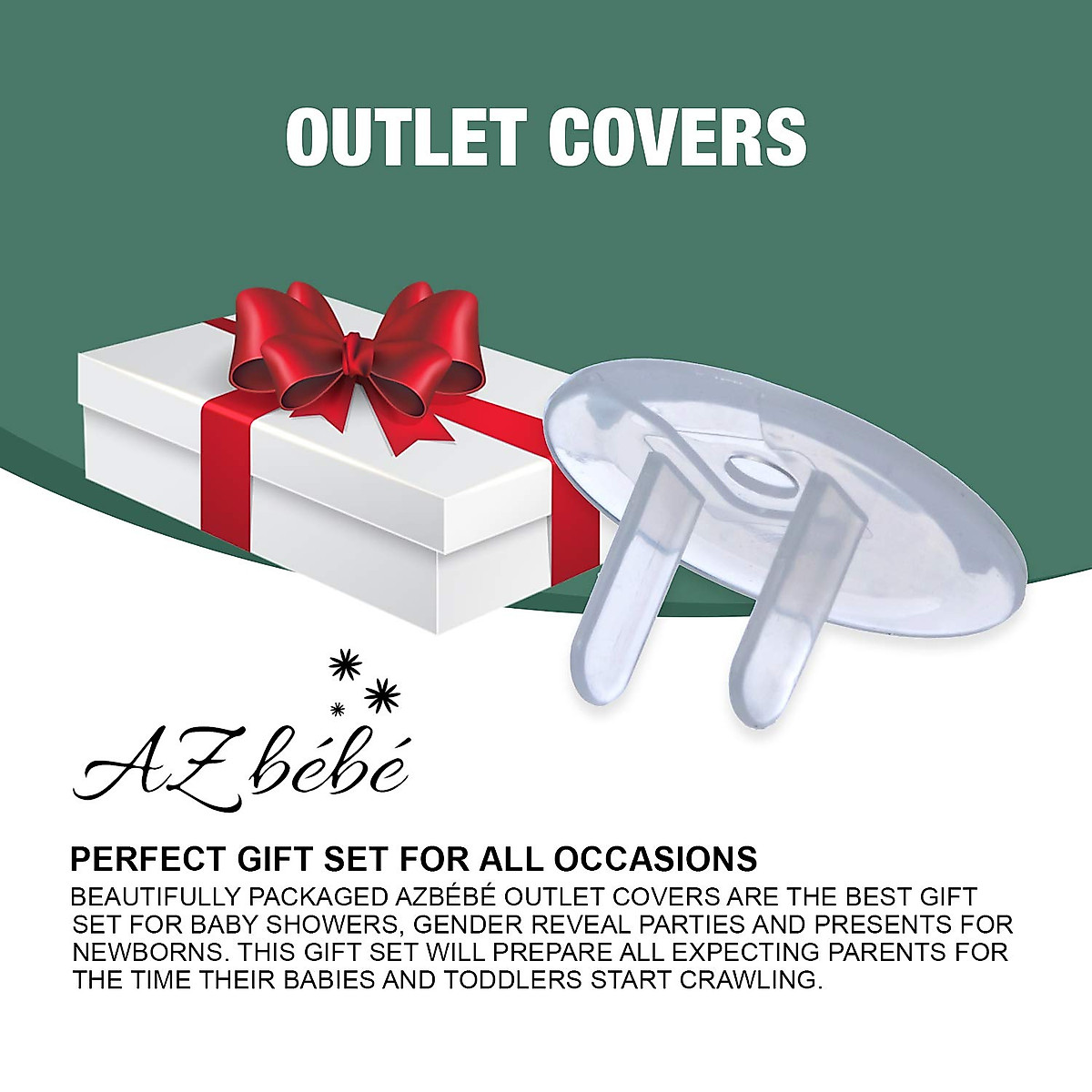 AZbébé Plug Protectors | Wall Outlet Covers for Child Safety & Baby Proofing | Ultra Clear Protective Cap with Water Proof Design | Best Home Electrical Socket Cover | Pack of 32 Transparent Caps