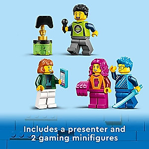 LEGO City Gaming Tournament Truck 60388, Gamer Gifts for Girls, Boys, and Kids, Esports Vehicle Toy Set for Video Game Fans, Featuring 3 Minifigures, Toy Computers and Stadium Screens, Ages 7+