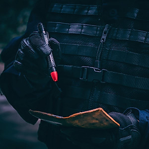Weltool M6-RD Red LED Dark Adaptation Penlight for Pilots Viewing Navigation Maps, HGN Tests, SFST and ARIDE to DRE Evaluations，Pocket Pen Light with Clip for Doctors and Veterinarians