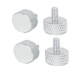 New Lon0167 Computer PC Featured Graphics Card Knurled reliable efficacy Thumb Screws Silver Tone M3x6mm 4pcs(id:34a bd 0e 520)