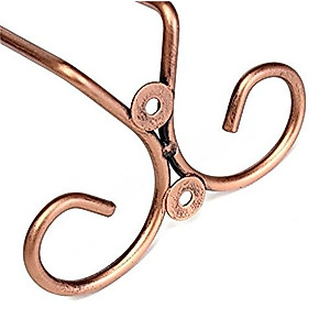 DBYAN Wine Glass Rack,Vintage Style Rubbed Bronze 2 Rows Stainless Steel Wall-Mounted Stemware Hanging Wine Glass Hanger Holder for Valentine Xmas Gift Bar Home Cafe