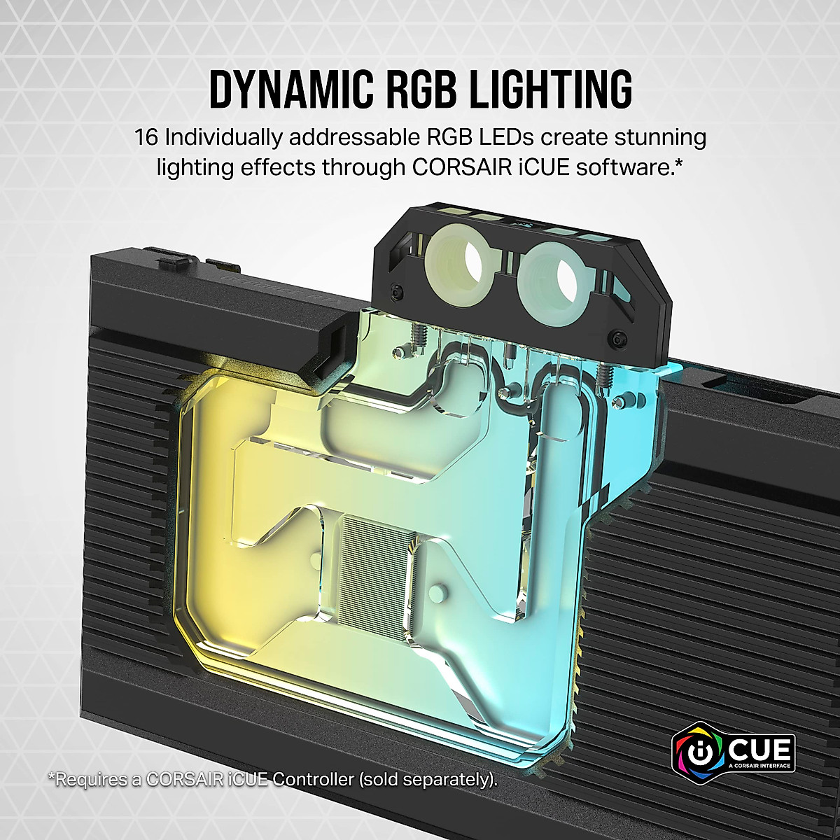 Corsair Hydro X Series XG7 RGB 4080 Founders Edition GPU Water Block – For NVIDIA® GeForce RTX™ 4080 FE – CNC Nickel-Platted Copper – 50 Cooling Fins – Included Backplate & ARGB Adapater Cable – Black