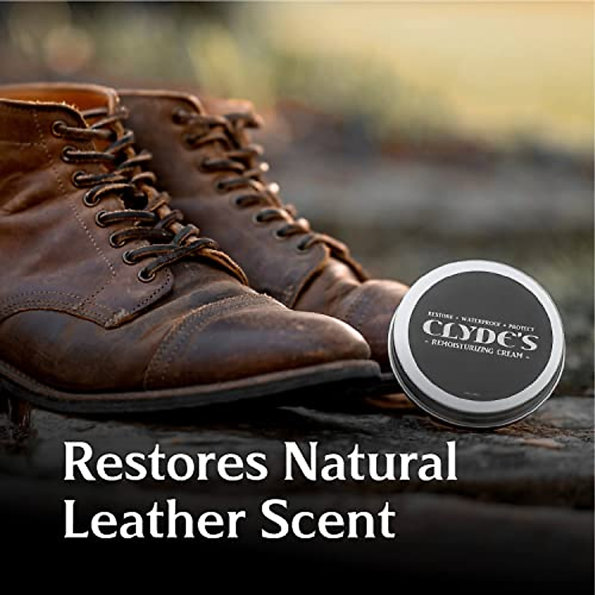 Clyde's™ Leather Conditioning Cream | All Natural, Non Toxic Formula | Restore & Repair Sofas, Car Seats, Shoes and More