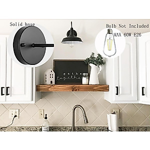 BRIGHTESS Bathroom Light Fixtures,Black Vanity Light, Decor Gooseneck Barn Light,E26 Farmhouse Wall Lamps Sconces Kitchen Bedroom Hardwired (2 Packs)