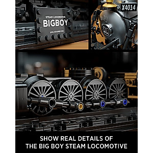 Nifeliz Big Boy Locomotive, Articulated Steam Locomotive Building Block Set, Legendary Steam Train Display Kit for Gift Giving (1,818 Pieces)