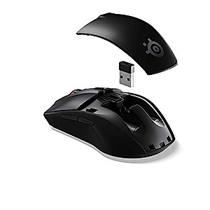 SteelSeries Rival 3 Wireless Gaming Mouse - 400+ Hour Battery Life - Dual Wireless 2.4 GHz and Bluetooth 5.0-60 Million Clicks - 18,000 CPI TrueMove Air Optical Sensor (62521) (Renewed)