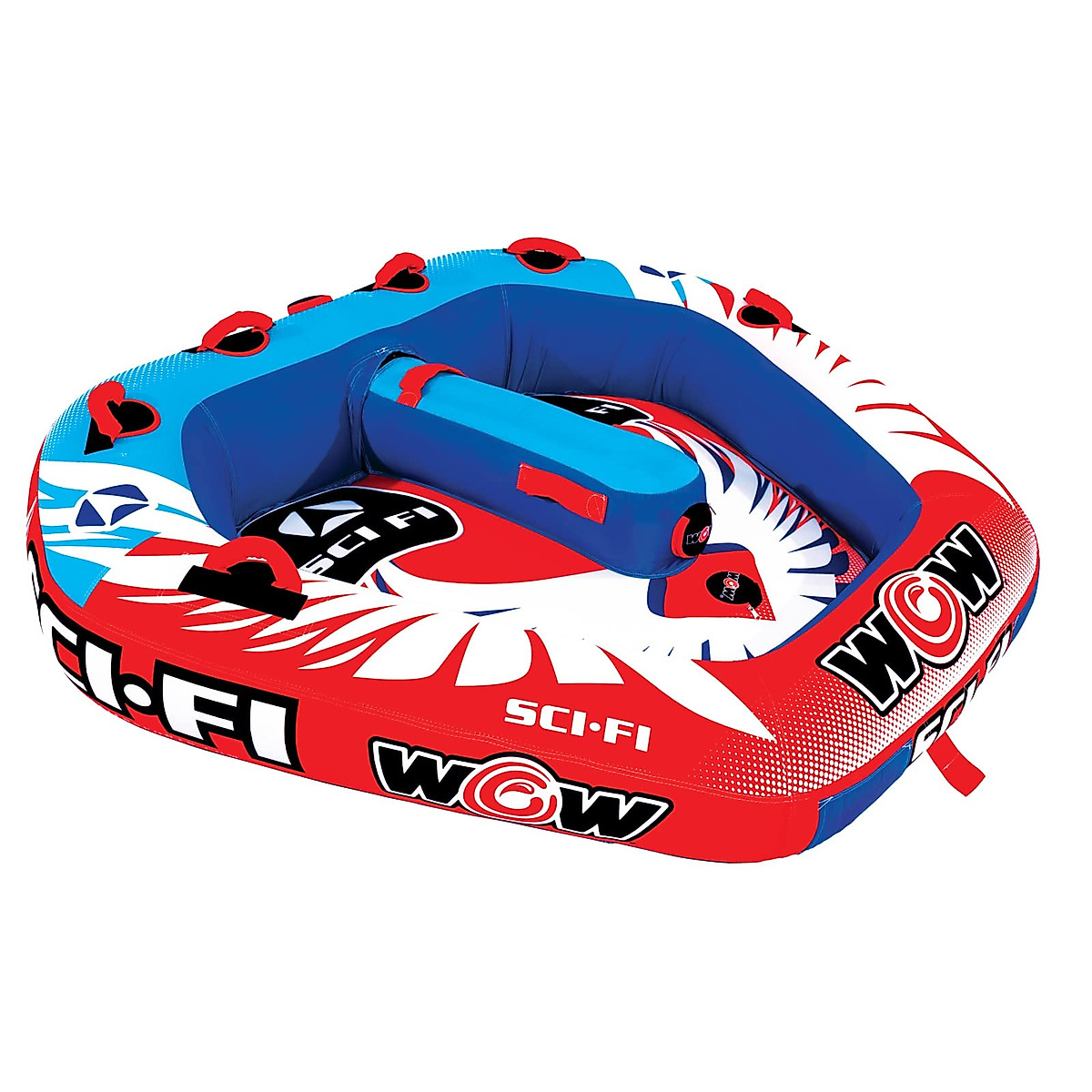 WOW Sports - SCI FI 2 Person Inflatable Towable Tube - Perfect for Kids & Adults - Secure Cockpit Seating