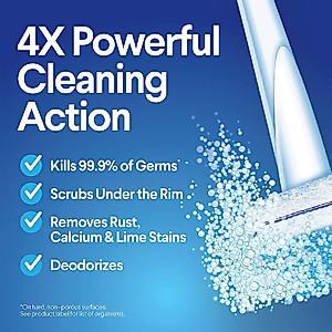 Clorox Toilet Wand Disinfecting Refills, Toilet and Bathroom Cleaning, Toilet Brush Heads, Disposable Wand Heads, Rainforest Rush, 30 Count