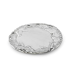 Arthur Court Designs Aluminum Horse Round Tray 12 inch Diameter