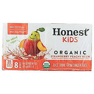 Honest Kids Strawberry Peachy Keen, 6 Fl oz (Pack Of 8)