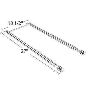 GasSaf 21.5 inch Flavorizer Bar and 27 inch Burner Tube Set Replacement for Weber Spirit E-210, S-200, S-210, E-210NG, Genesis Silver A, Spirit 500, Parts Kit Replace for Weber 7534 &7507