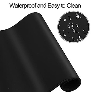 Large Gaming Mouse Pad (900x400x0.3MM), BviFioX Extended Large Mouse Pad with Premium Textured Cloth, Non-Slip Rubber Base (Black-6030)