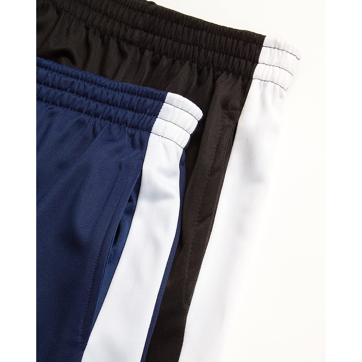 Quad Seven Boys' Sweatpants - Breathable Active Tricot Jogger Track Pants with Side Pockets - Sweatpants for Boys (4-18), Size 16-18, Navy/Black/Charcoal/Black