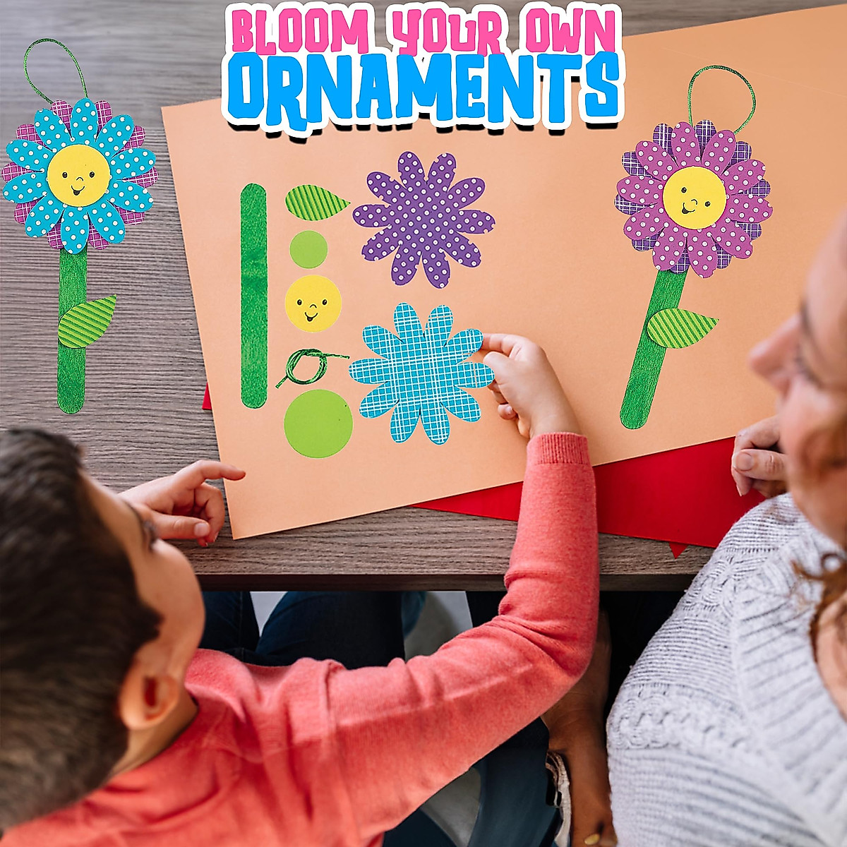 Flower Ornament Craft Kits (Makes 12) Spring Crafts for Kids and Fun Home Activities