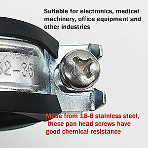 (100 pc) M4-0.7x16 mm Pan Head Phillips Machine Screws,18-8 Stainless Steel by Fullerkreg