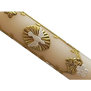 Candle for Baptism, Confirmation or Wedding Prayer - Cirio para Bautizo, Confirmacion O Boda Handmade Gift Catholic