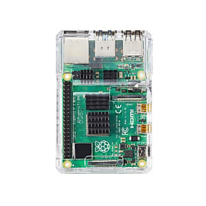 Vilros Clear Transparent Slim Compact Case for Raspberry Pi 4-Includes Sealed and Open Cover Options