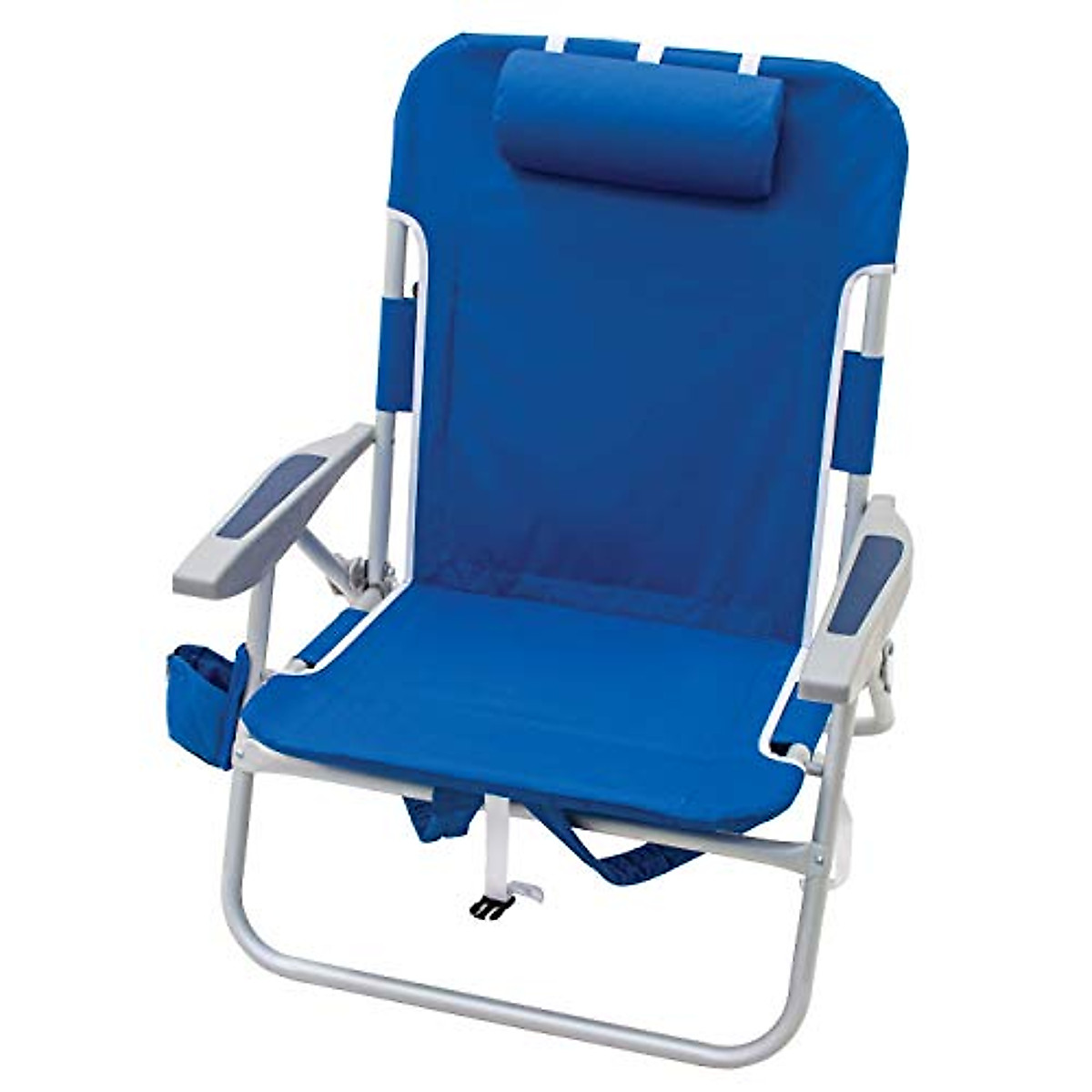 Rio Beach Big Boy 4-Position 13 High Seat Backpack Beach or Camping Folding Chair, Polyester & Rio Beach lace-up Suspension Folding Backpack Beach Chair, Light Blue