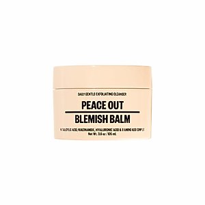 PEACE OUT Skincare Blemish Balm | Daily Gentle Exfoliating Face Wash for Acne-Prone Skin and Pimples | Cleanse Away Dirt and Oil, Refine Texture, Minimize Appearance of Pores (3.6 oz)