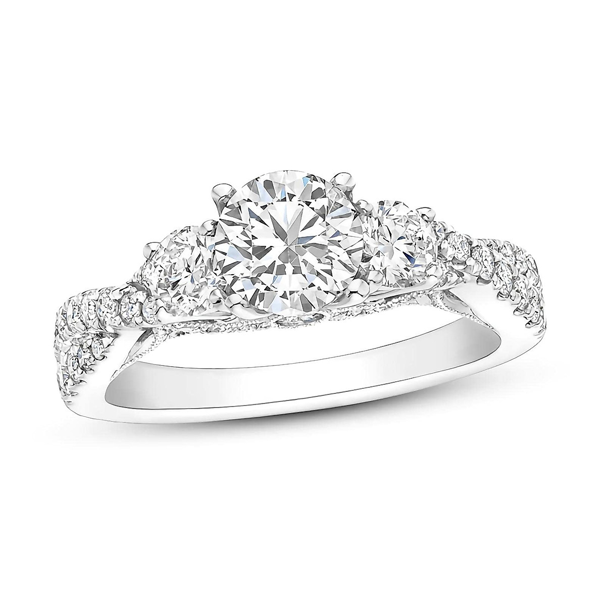 1.5 Carat (ctw) moissanite engagement rings for women 14K Gold ring moissanite rings- 10.5