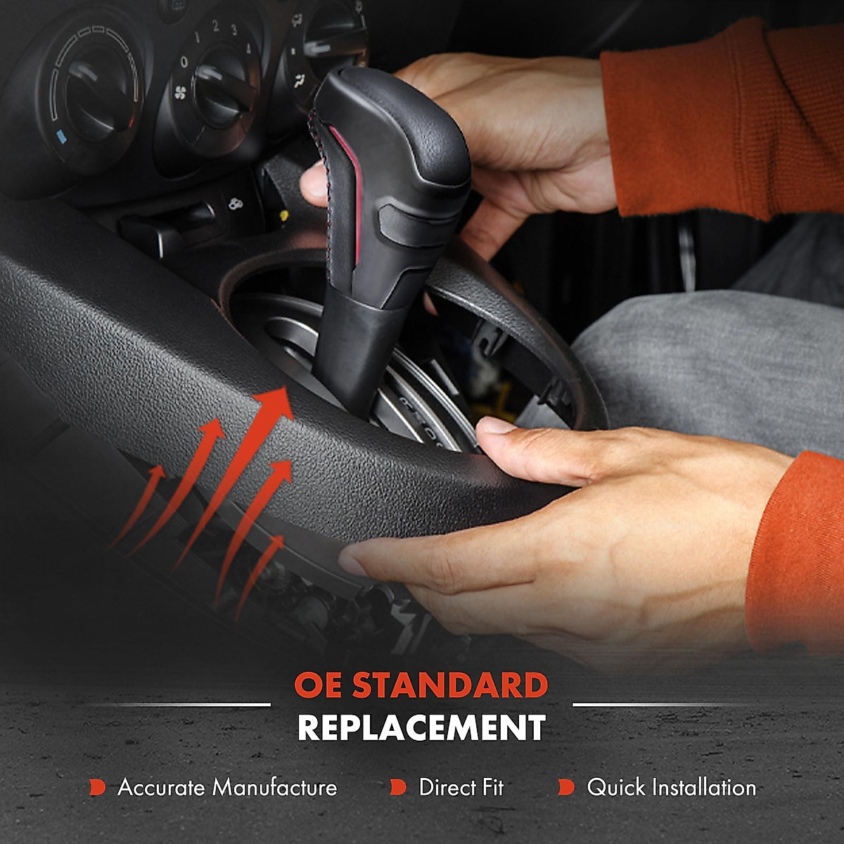 A-Premium Automatic Shift Knob Handle Assembly Compatible with Toyota Tacoma TRD PRO 2016 2017 2018 2019 2020 2021 2.7L 3.5L, Automatic Car Gear Shifter Lever Adapter, Replace# PTR57-35170, PTR5735170