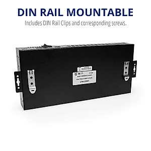 16 Port USB 3.2 Hub with Dual Upstream Ports, Surge Protection, Screw Lock, Rack & DIN Rail Mounting