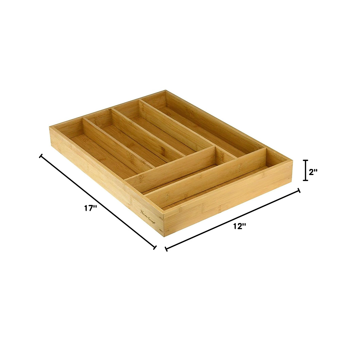 Heim Concept Drawer Organizer Bamboo Cutlery Tray Silverware Organizer/Utensil Holder, Drawer Dividers Organizer for Silverware, Flatware, Knives in Kitchen
