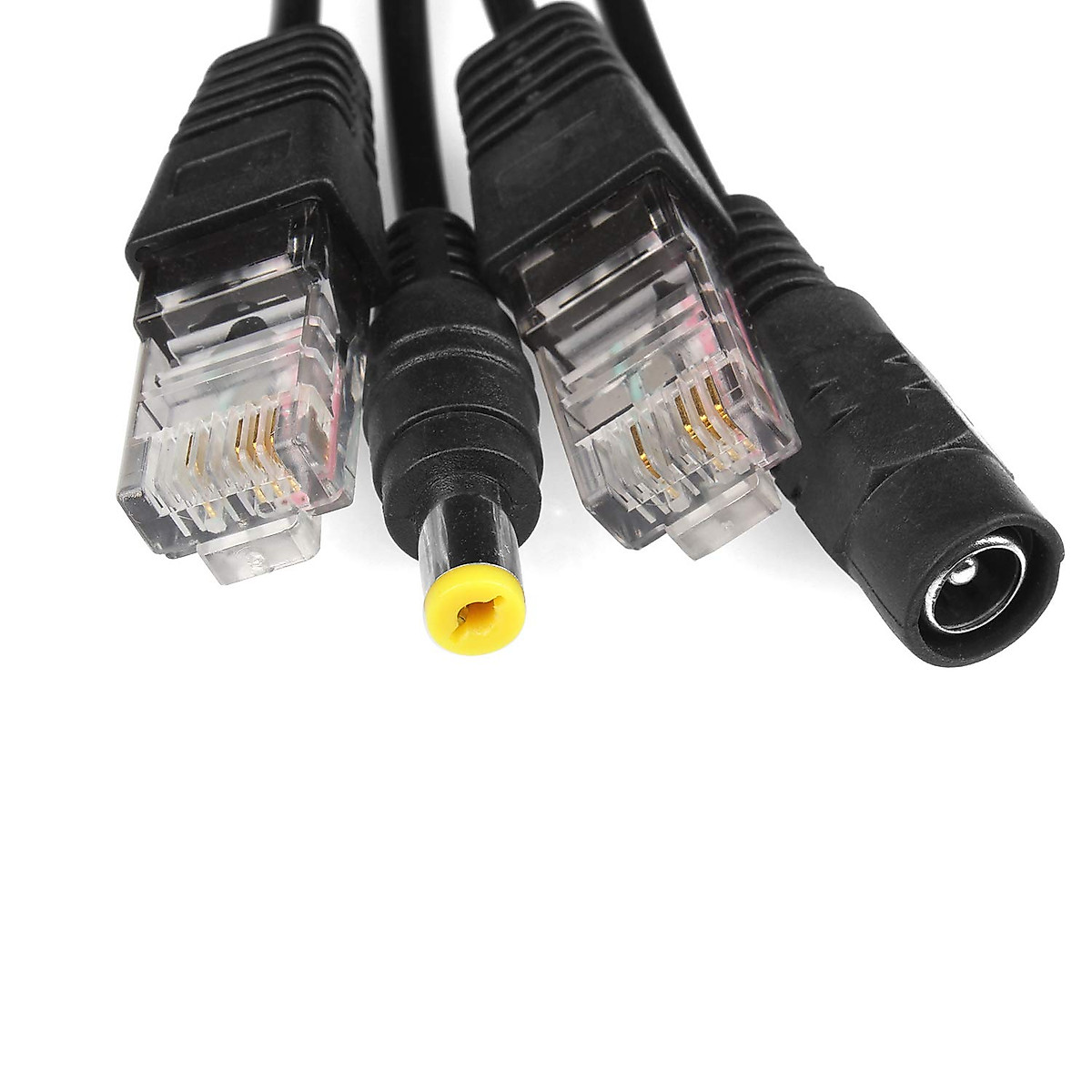 Passive PoE Injector 6 Pairs PoE Splitter Kit Passive PoE Injector and PoE Splitter Kit with 5.5x2.1 mm DC Connector RJ45 Power Over Ethernet