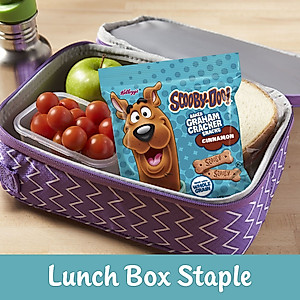 Kellogg's SCOOBY-DOO! Baked Graham Cracker Snacks, Lunch Snacks, Snack Crackers, Cinnamon (40 Pouches)