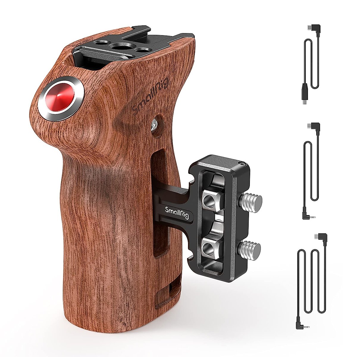 SmallRig Threaded Side Handle with Record Start/Stop Remote Trigger with 3 Control Cable for Sony Cameras, for Panasonic Cameras, for Fujifilm Cameras, for Z CAM Cameras 3323