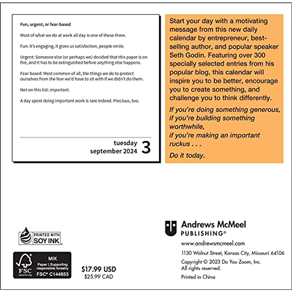 Ship it. 2024 Day-to-Day Calendar: A year of doing work that matters.