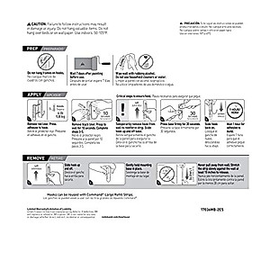 Command Large, Damage Free Hanging Wall Hooks with Adhesive Strips, No Tools Double Wall Hooks for Hanging Decorations in Living Spaces, 2 Black Plastic Hooks and 2 Command Strips