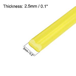 uxcell 6pcs 3/16-inch Plastic Welding Rods PP Welder Rods for Hot Air Gun 3.3ft Yellow