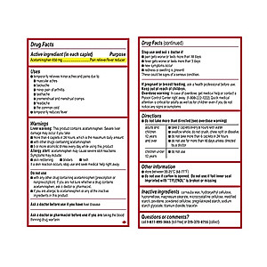 Tylenol 8 Hour Muscle Aches and Pain Caplets, 100 Count Per Bottle (3 Bottles)