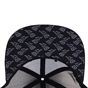 Trendy Apparel Shop Hecho En Mexico Eagle 3D Embroidered Flatbill Snapback Mesh Cap - Black Black