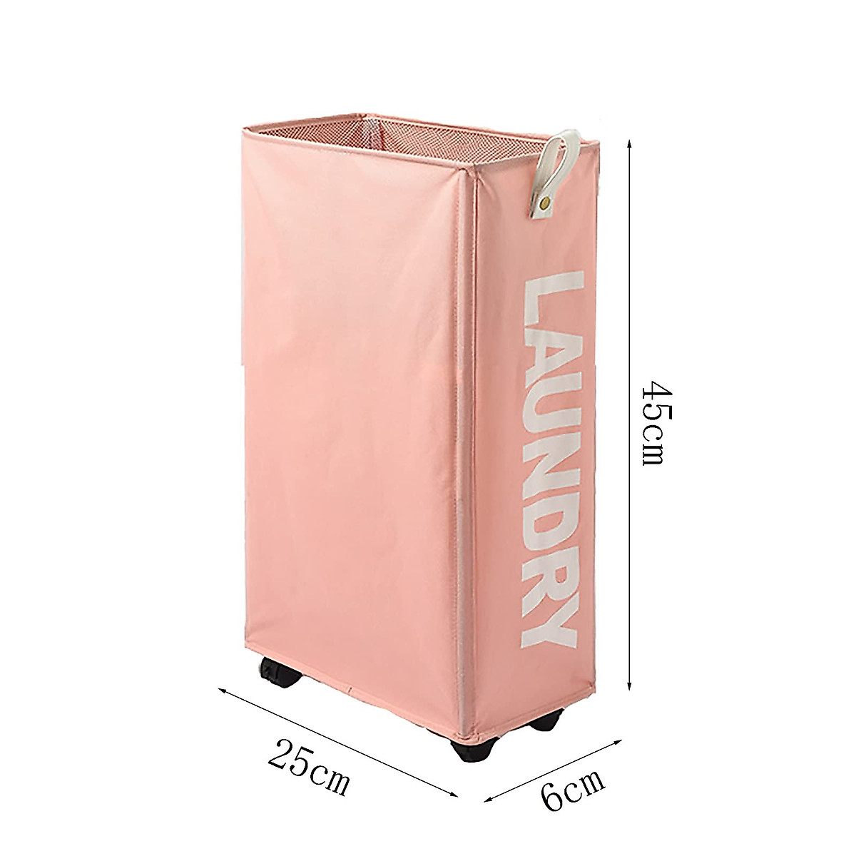 Foldable Laundry Basket, Large Capacity Removable Hamper with Wheels, for Storing Toys Clothes. 17.7" x 9.9" x 2.4"