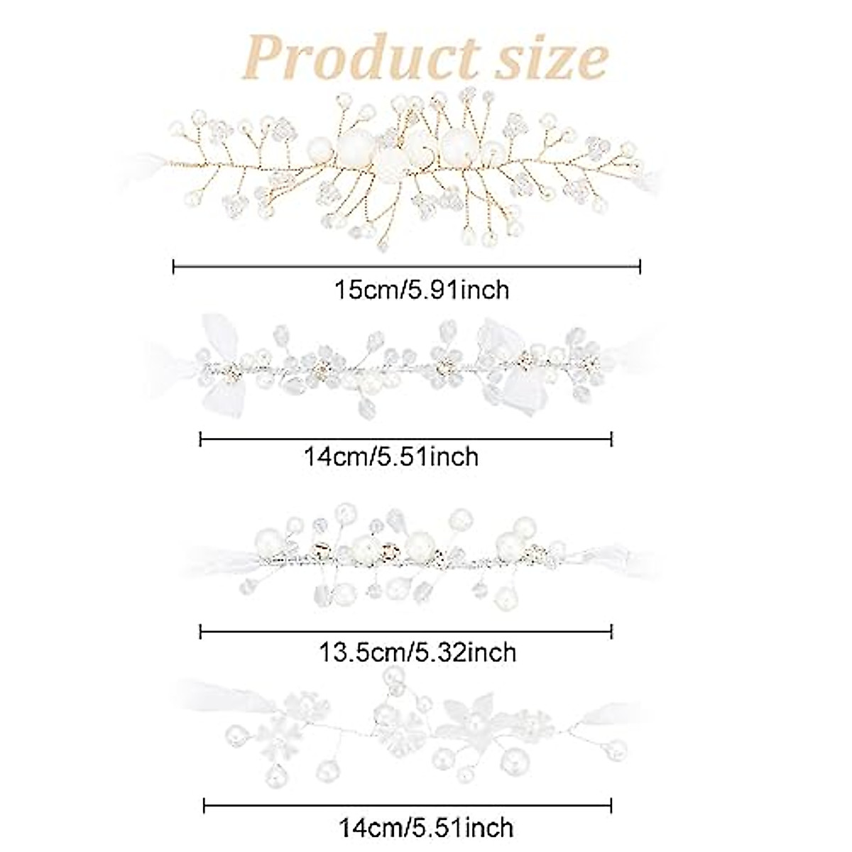 WEBEEDY 4 Pcs Wrist Corsage Wedding Bridal Bridesmaid Hand Flower Wristlet Bracelet for Wedding Decorations Prom