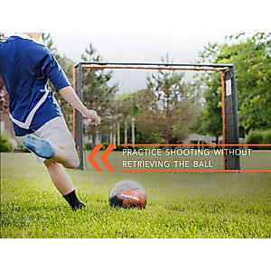 Goalrilla Striker Soccer Rebound Trainer with Double-Sided, Ultra-Responsive Rebounding Net and Goal, Large
