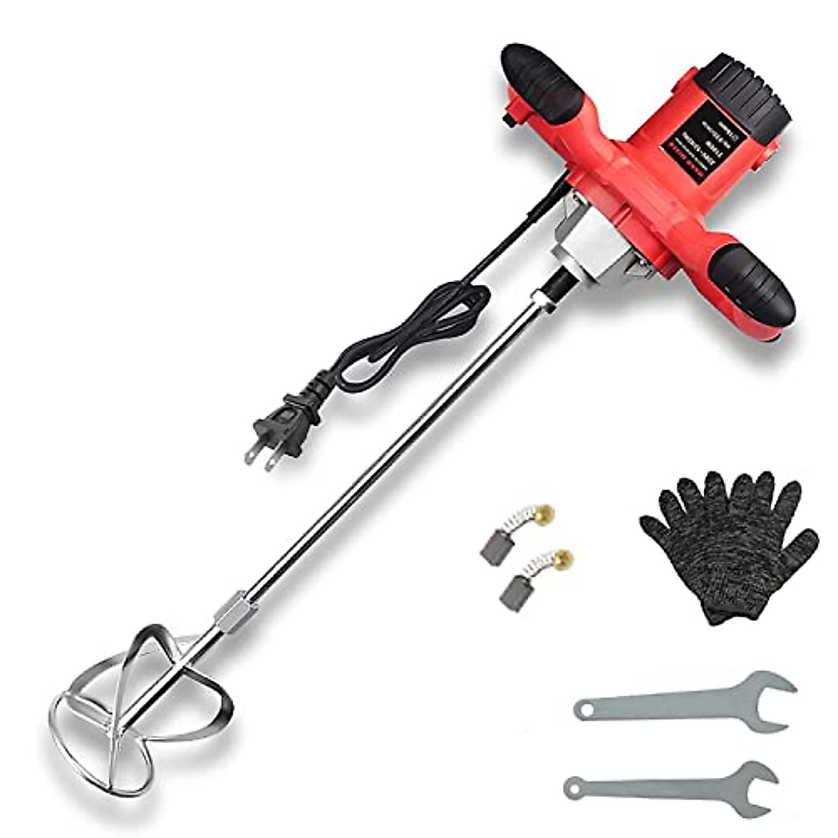 ANBULL 2100W Handheld Electric Concrete Mixer, Portable Cement Mixer Mortar Plaster Paint Fodder Stirring Tool, Adjustable 6 Speed 110V