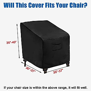 WOMACO Patio Swivel Chair Cover Waterproof Outdoor Swivel Chair Slip Covers Outside Small Large Oversized Wicker Lawn Club Chair Furniture Protector (37&quot; Wx37 Dx40 H(2 Pack))