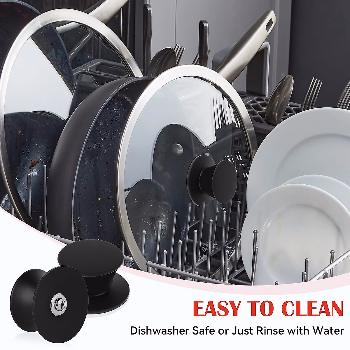 2 Pcs Pot Lid Knob Replacement Silicone Lids Knob Universal Pot Handles Knob Kitchen Cookware Lid Replacement